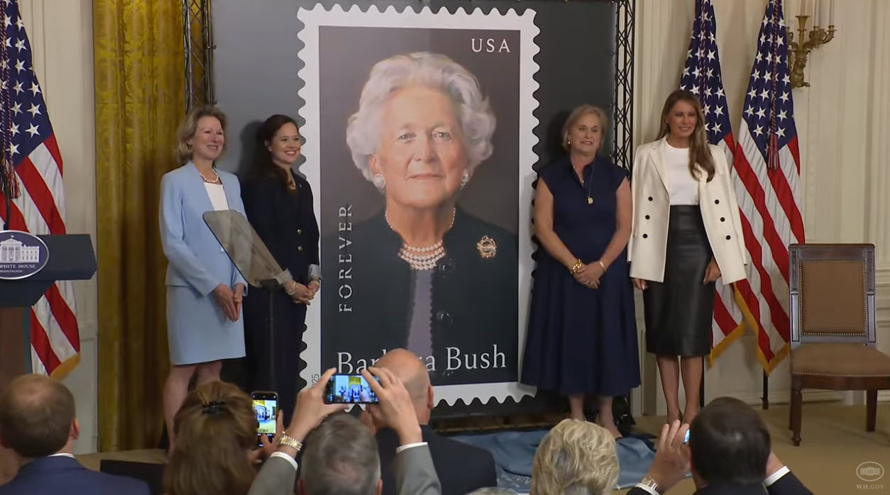 Barbara Bush Stamp Unveiled at The White House - MyRye.com